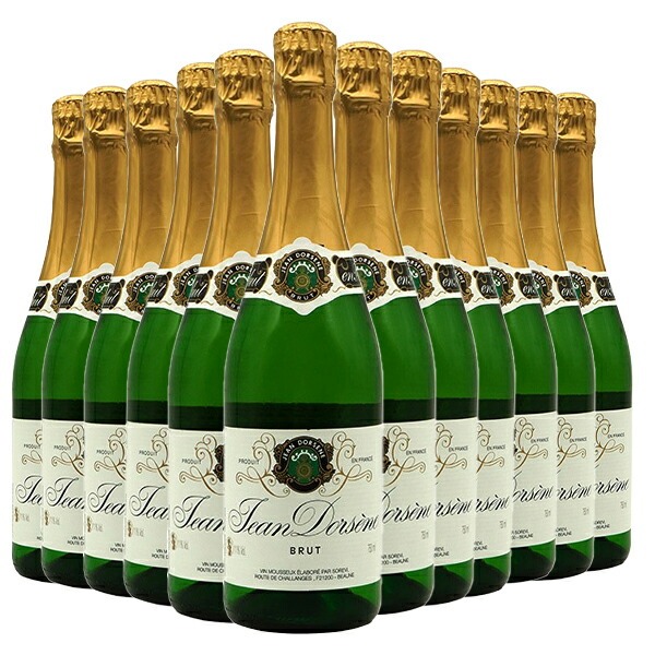 【楽天市場】【送料無料 12本セット】ジャン ドルセーヌ ブリュット ヴァン ムスー スパークリングワイン (ソレヴィ社) フランス 白 発泡 ...