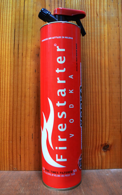 【楽天市場】ファイヤースターター ウォッカ 消火器ボトル スーパープレミアムウォッカ モルドバ産 750ml 40％ ハードリカーFIRE ...
