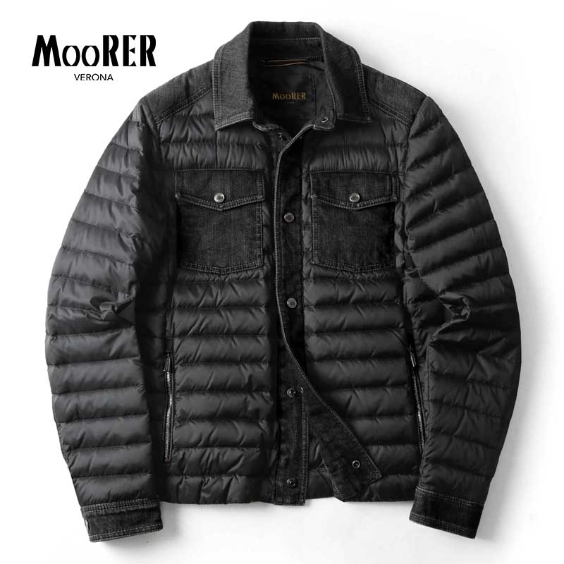 【楽天市場】【40%OFF】MOORER / ムーレー｜デニム×ナイロンGジャン型ダウンブルゾン(CRESPI-106S)｜（NERO）｜ 3 ...