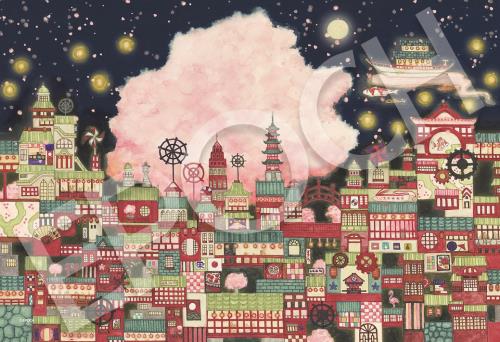 【楽天市場】エポック社 1053スーパースモールピース ジグソーパズル イラスト/アート 西村典子 夜桜幻楼 (26×38cm) 31-525 ...