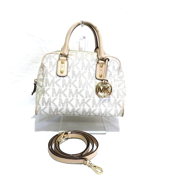 【楽天市場】マイケル・コース MKシグネチャー スモールサッチェル 2WAY バッグ ショルダーバッグ ボストンバッグ レディース 送料無料 ...