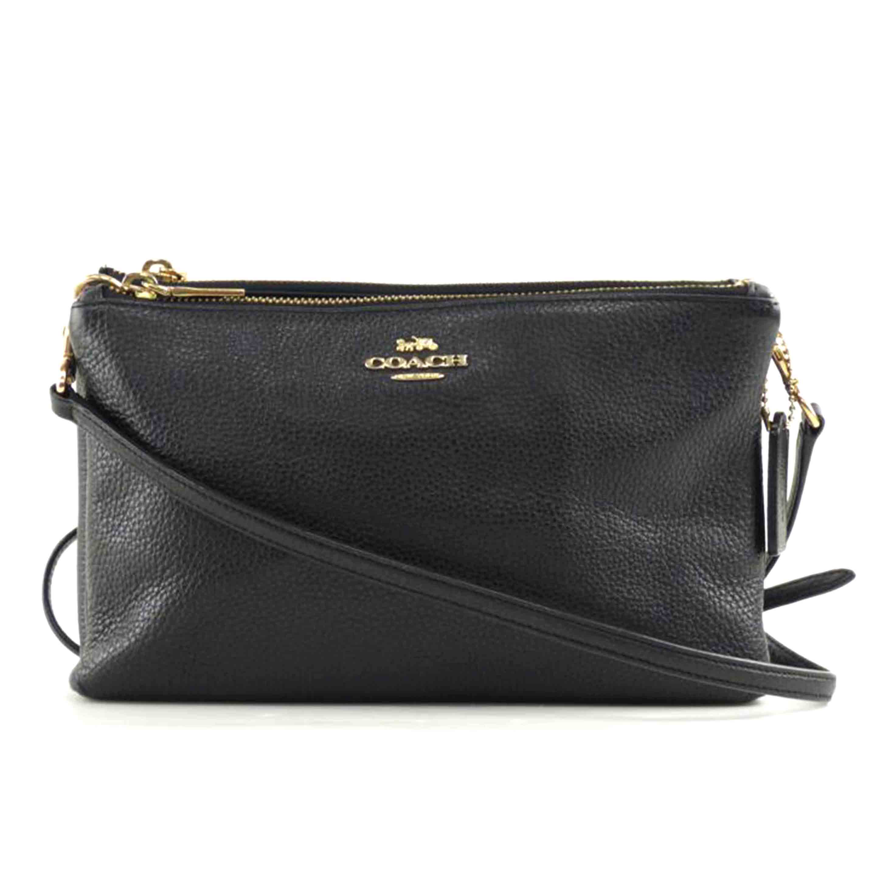 【楽天市場】COACH コーチ/Wファスナーレザーショルダー/F34265/E19**/約W24.5cmH14cmD5cm/コーチ/Bランク ...