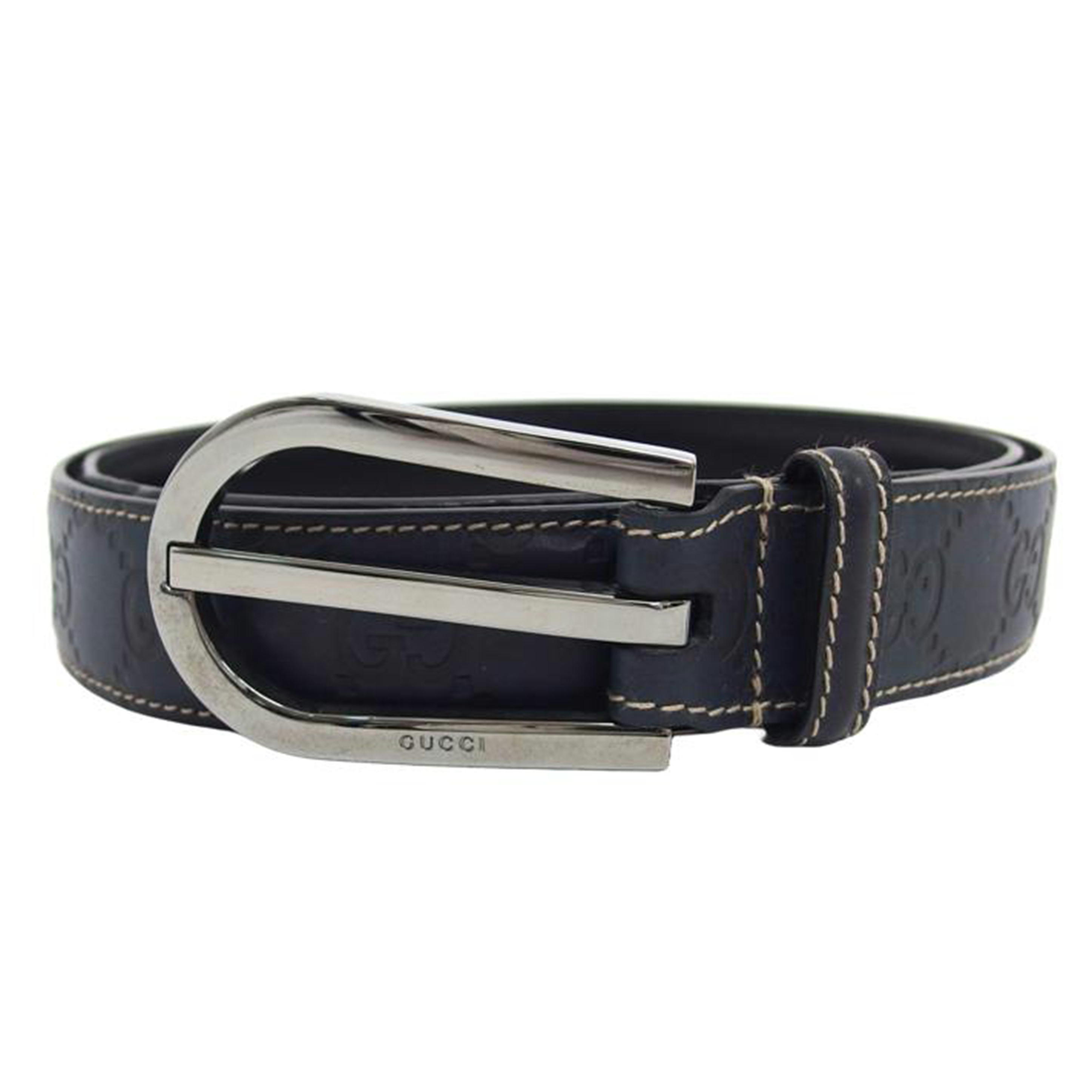 【楽天市場】GUCCI グッチ/GG/レザーベルト/ネイビー/154649/176*******/Aランク/04【中古】：ワンダーレックス 楽天市場店