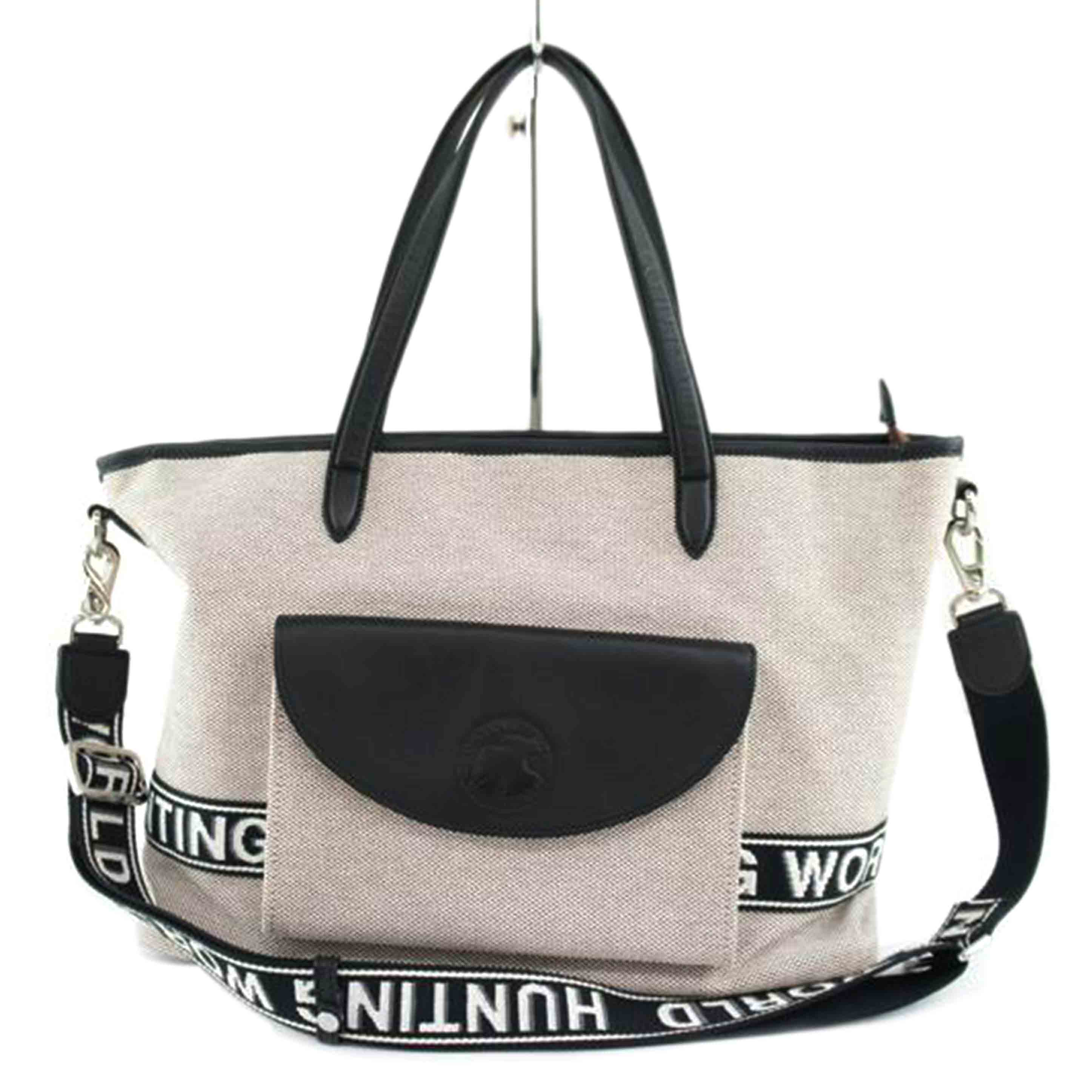 【楽天市場】HUNTING WORLD ハンティングワールド/2WAYトート/ホワイト/ブラック/キャンバス/カーフ/622402/ABランク ...