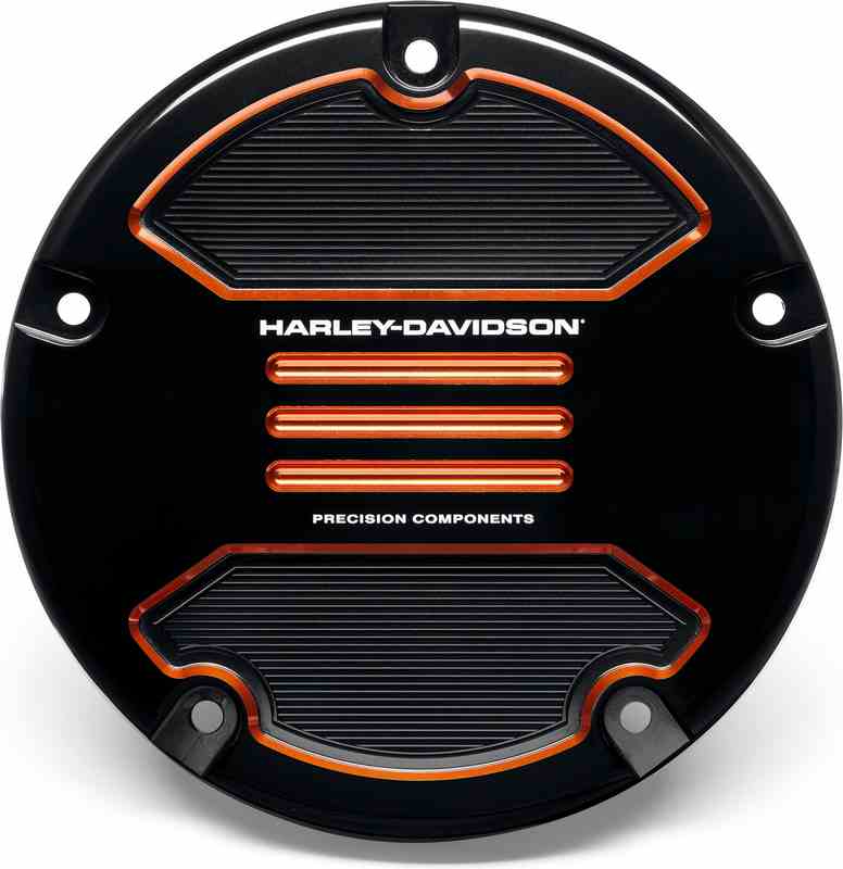 【楽天市場】Harley-Davidson Adversary Black & Orange Derby Cover - Softail 19 ...