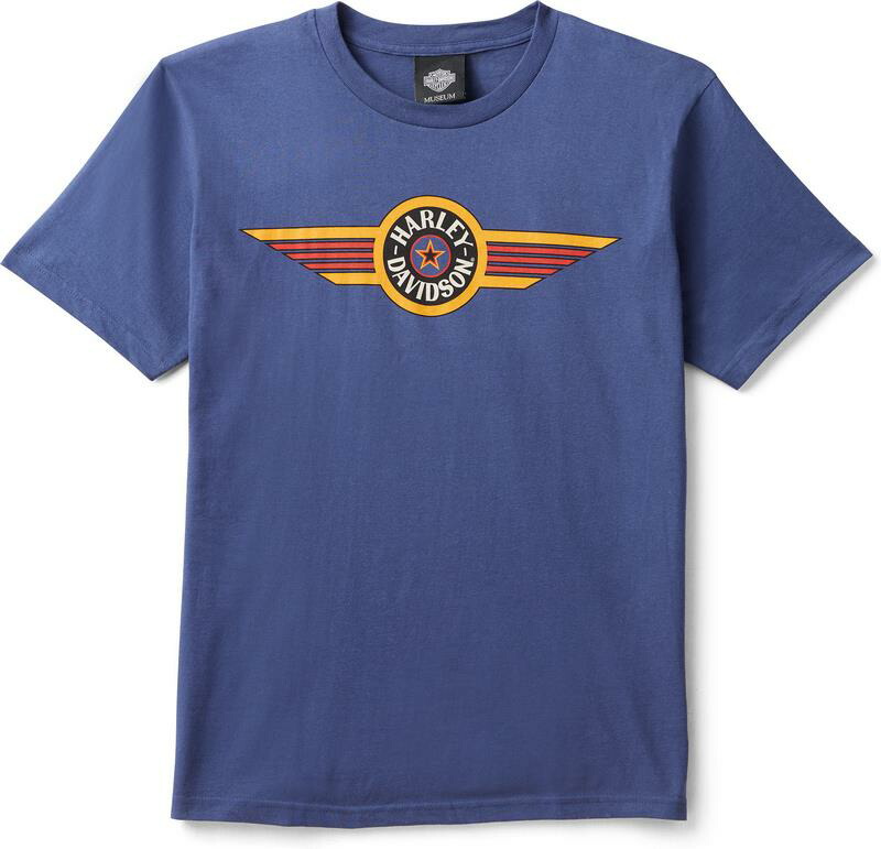 【楽天市場】Harley-Davidson Fatboy Logo T-Shirt For Men- Navy Blue | 96684 ...
