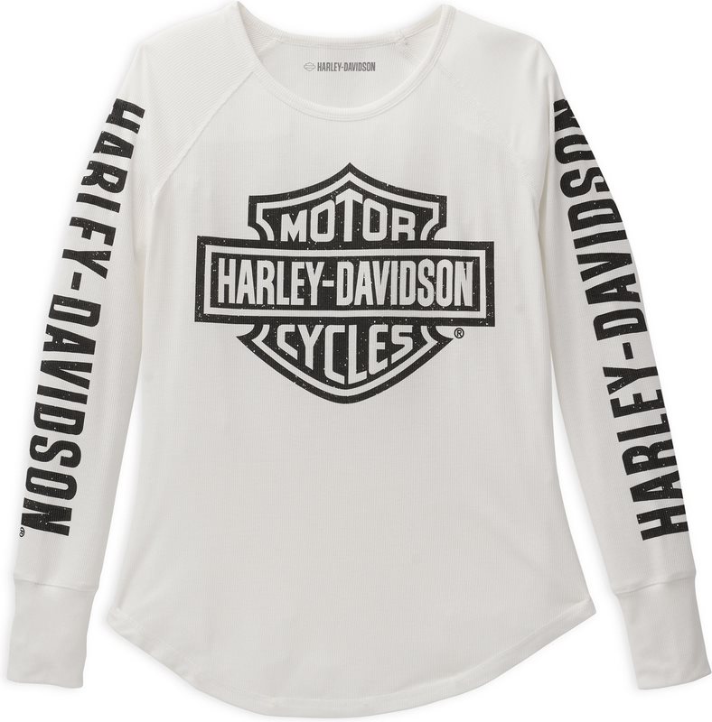 【楽天市場】Harley-Davidson Women'S Authentic Bar & Shield Rib-Knit Top ...