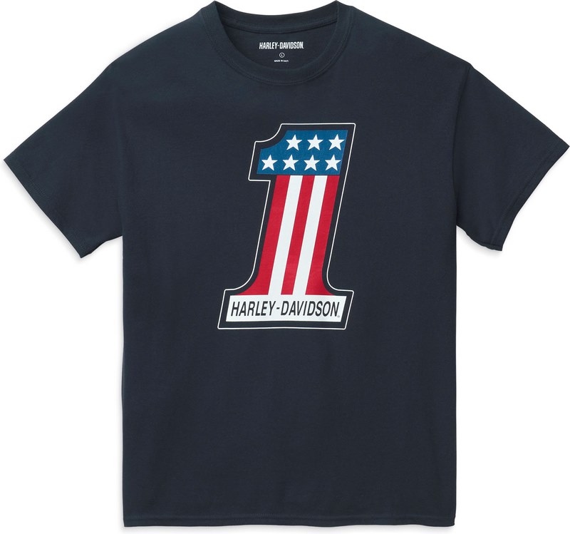 【楽天市場】Harley-Davidson Men'S #1 Race Graphic Tee- Black | 99134-22VM：ワンダーテック