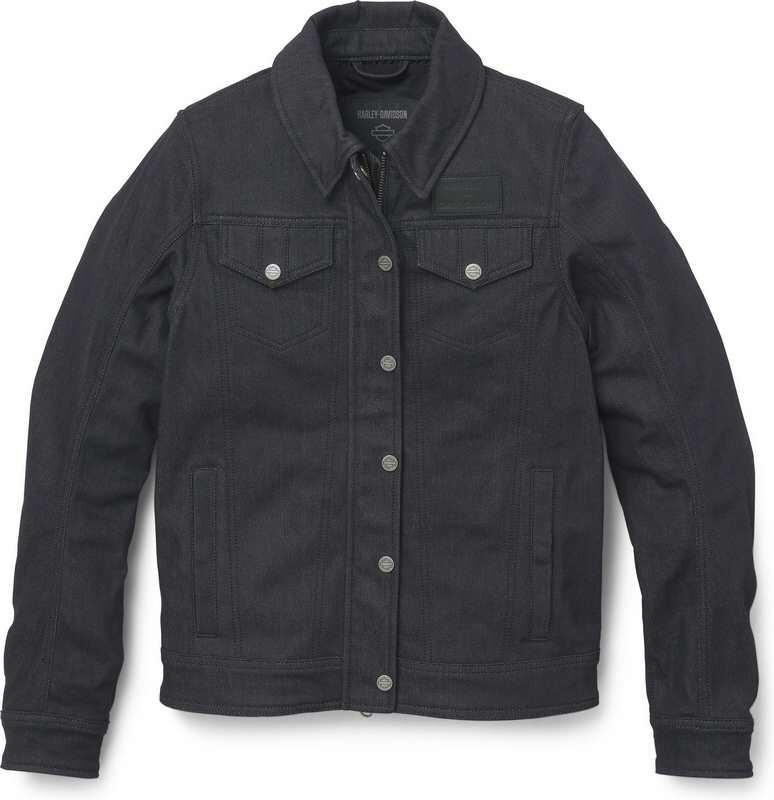 【楽天市場】Harley-Davidson Womens'S Chisel Denim Trucker Riding Jacket ...