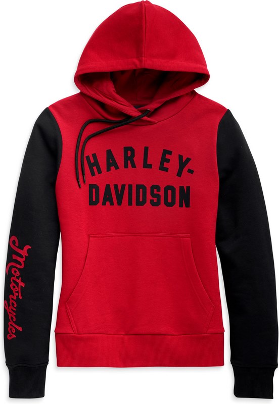 【楽天市場】Harley-Davidson Hoodie-Knit- Colorblocked-Chili Pepper | 96408 ...