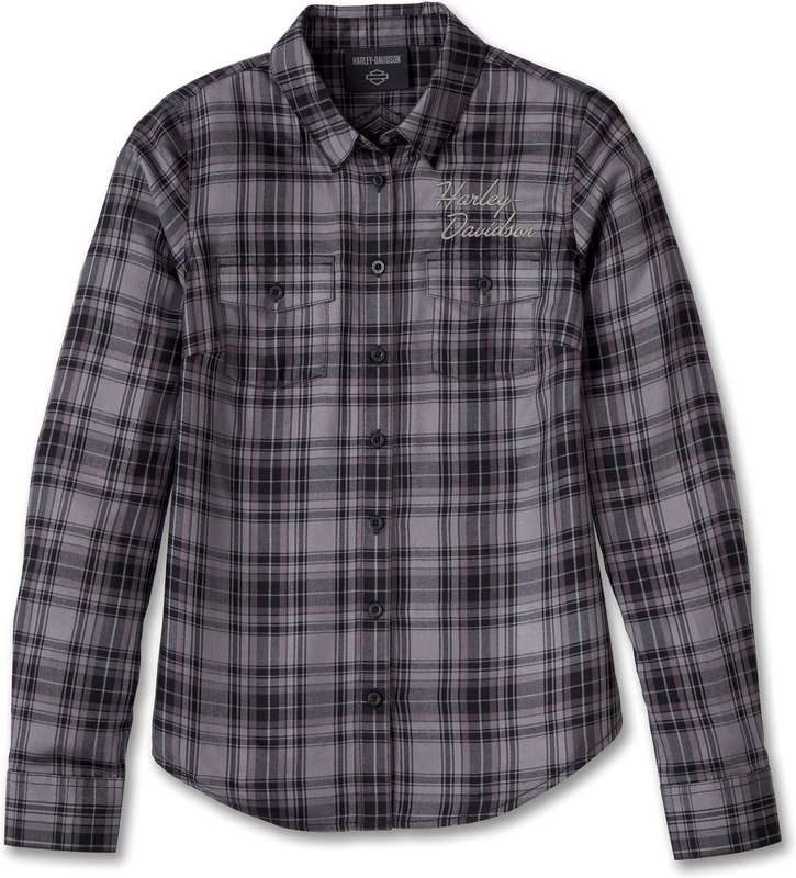 【楽天市場】Harley-Davidson Classic Bar & Shield Shirt For Women- Yarn-dyed ...