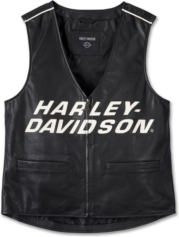 【楽天市場】Harley-Davidson Vest-Leather- Black Beauty | 97004-24VM：ワンダーテック