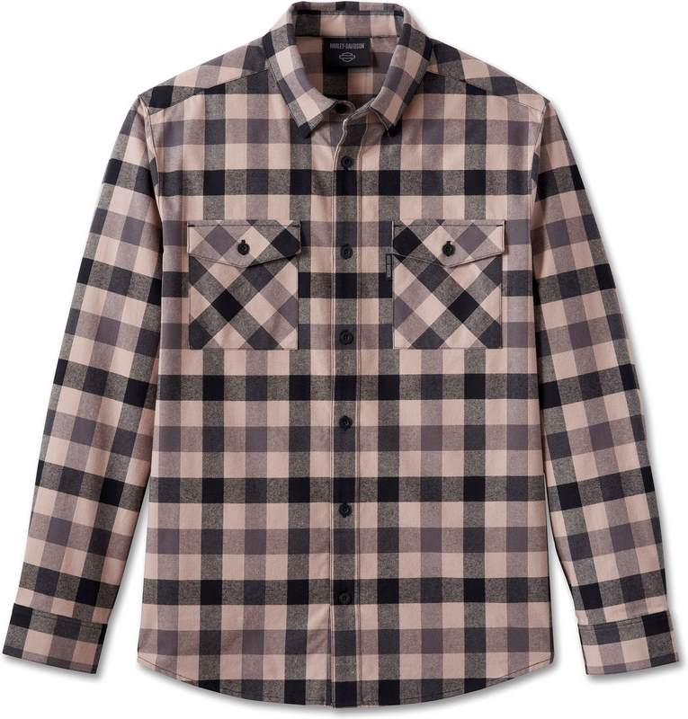 【楽天市場】Harley-Davidson Shirt-Woven- Black Plaid | 96067-24VM：ワンダーテック