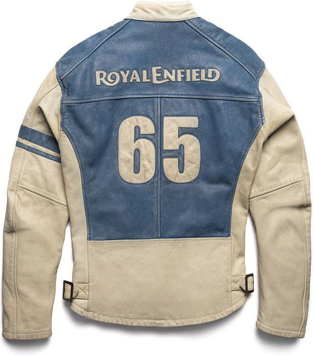 【楽天市場】ROYAL ENFIELD / ロイヤルエンフィールド純正 Airborne Jacket-White & Blue ...