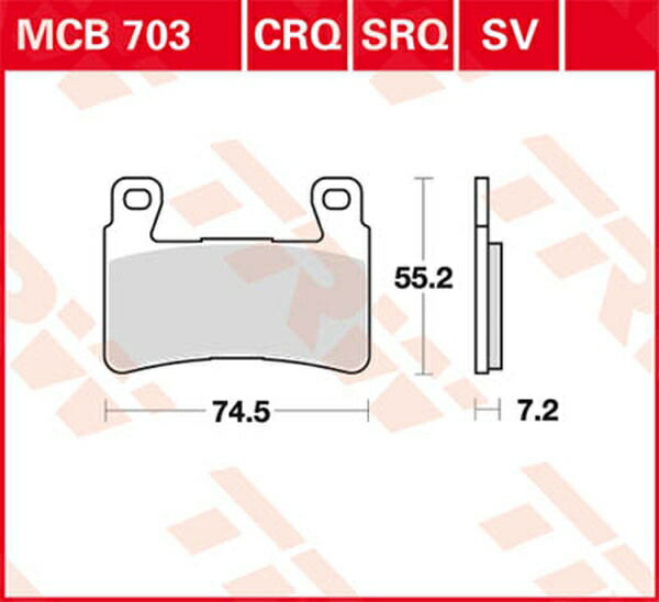 【楽天市場】TRW（ティーアールダブル） ブレーキパッド TRW MCB703CRQ | MCB703CRQ：ワンダーテック