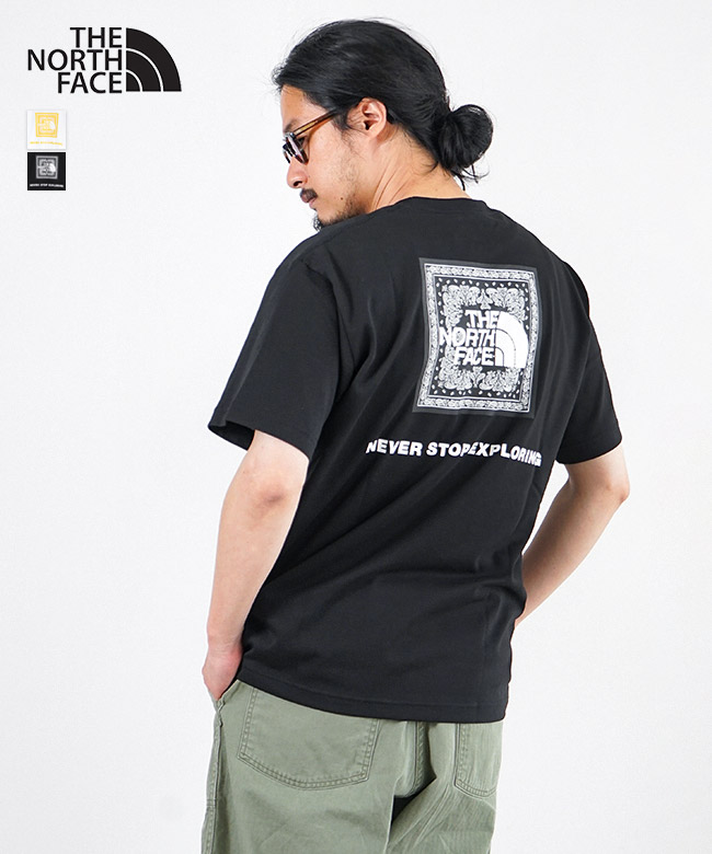 【楽天市場】 [NT32446]THE NORTH FACE(ザ・ノースフェイス) S/S Bandana Spuare Logo Tee ...