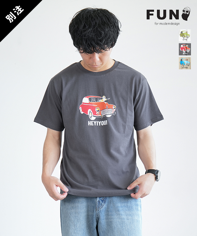 【楽天市場】【SALE 20%OFF】[WH-2402012]modem design(モデムデザイン) 別注 おじさんプリントTシャツ ...