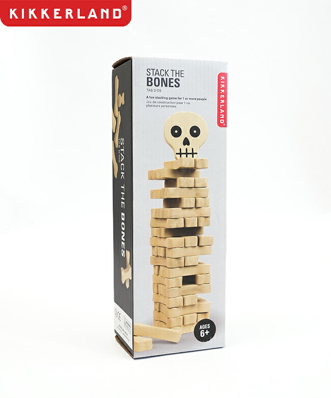 【楽天市場】[1537]KIKKERLAND(キッカーランド) スタックザボーン Stack The Bones 骨を積み重ねる積み木ゲーム おもちゃ おしゃれ ドクロ ガイコツ ジェンガ ...