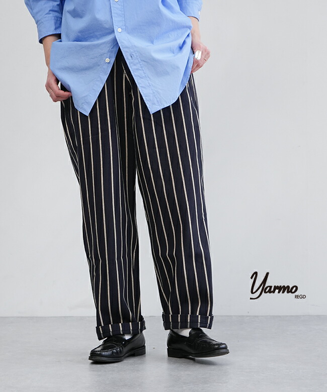 【楽天市場】[YTU-25SS-03]Yarmo(ヤーモ)WORK TROUSERS Original Butcher Stripe：WOODY HOUSE／ウッディーハウス