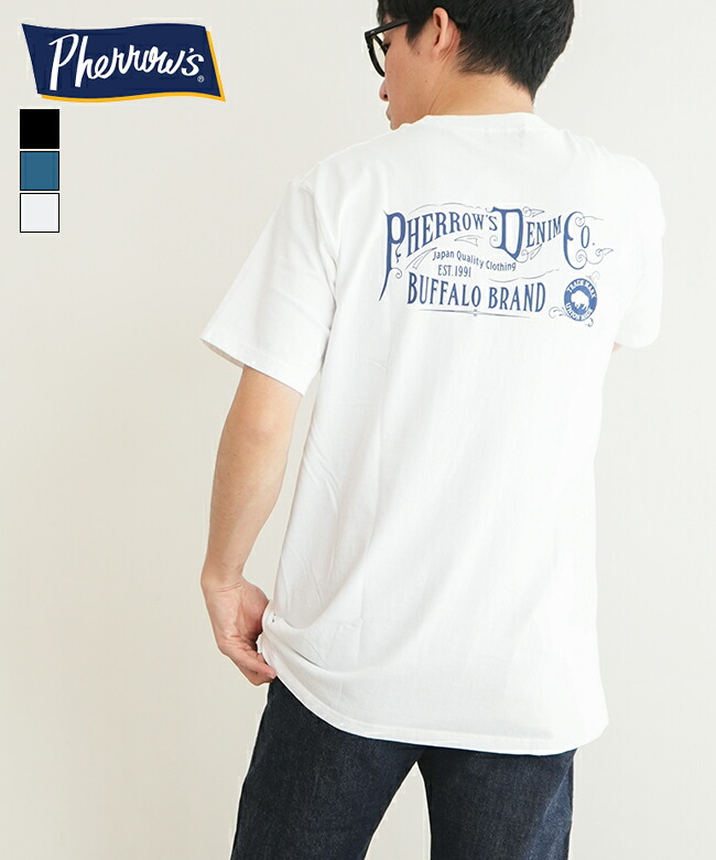 【楽天市場】【SALE 30%OFF】[25S-PPT1]Pherrow's(フェローズ) "PHERROW'S DENIM Co." 半袖プリントTシャツ メンズ トップス Tシャツ 半袖 ...
