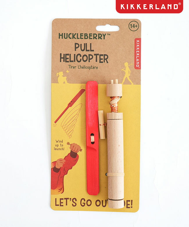 【楽天市場】[KHB49]KIKKERLAND(キッカーランド) ハックルベリー プル ヘリコプター Huckleberry Pull Helicopter エコフレンドリーな竹トンボ ...