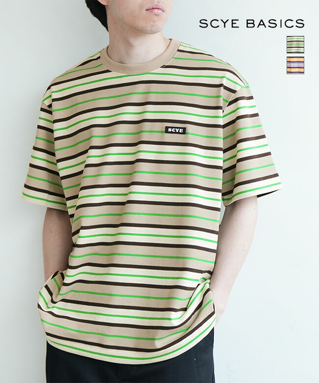 【楽天市場】Scye/SCYE BASICS(サイ/サイベーシックス) Striped Cotton Piquet T-Shirt ストライプ ...