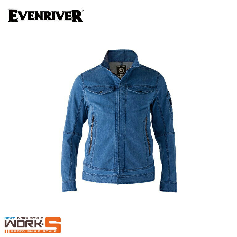 【楽天市場】EVEN RIVER イーブンリバー ERX407 エクストリームストレッチデニムブルゾン 5L オールシーズン対応 上下ありワークウェア 作業着 作業服 セール中！！：ワークエス