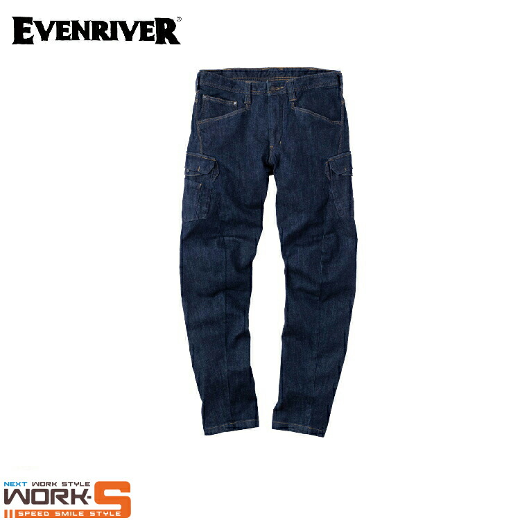 【楽天市場】EVEN RIVER イーブンリバー USD402 ストレッチデニムカーゴ S M L LL 3L 4L オールシーズン対応 上下ありワークウェア 作業着 作業服 セール中！！：ワークエス