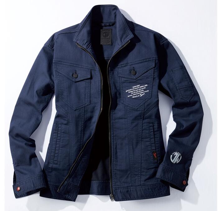 【楽天市場】ストレッチデニム Jawin 57300 ジャンパー 4L5L 全4色 綿69%ポリエステル30%ポリウレタン1%2022SS 新商品 自重堂 ジャウィン：仕事服のヤマナシ