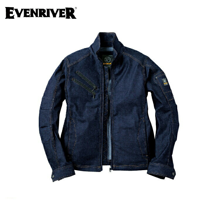 【楽天市場】EVENRIVER USD407 ストレッチデニムブルゾン 【作業着 作業服 イーブンリバー】：ワークハンター楽天市場店