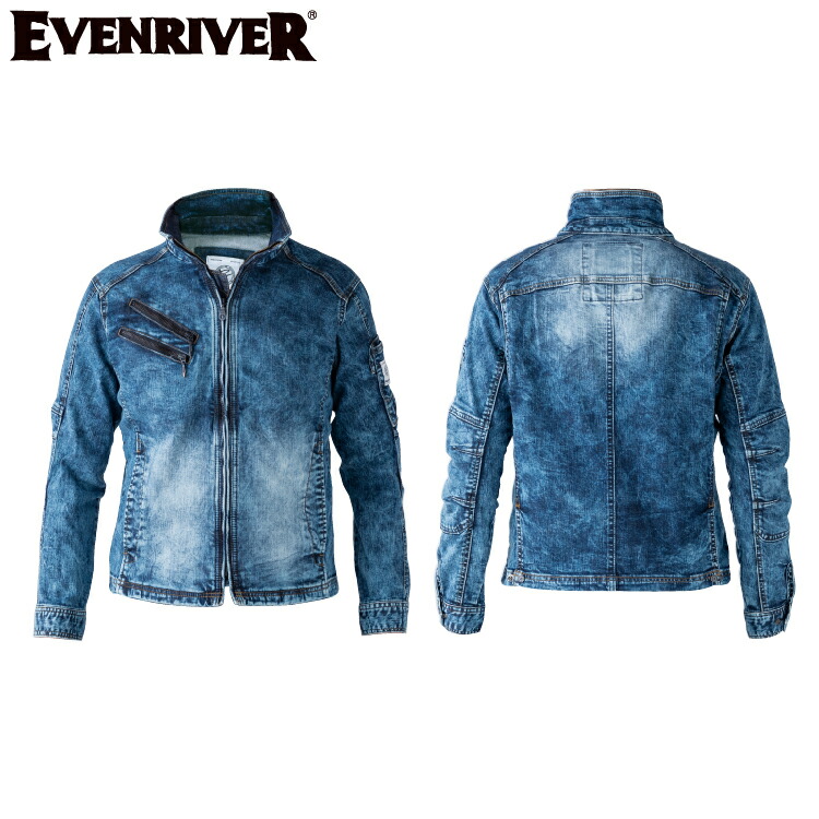 【楽天市場】EVENRIVER USD807 ストレッチパウダーデニムブルゾン 【作業着 作業服 イーブンリバー】：ワークハンター楽天市場店
