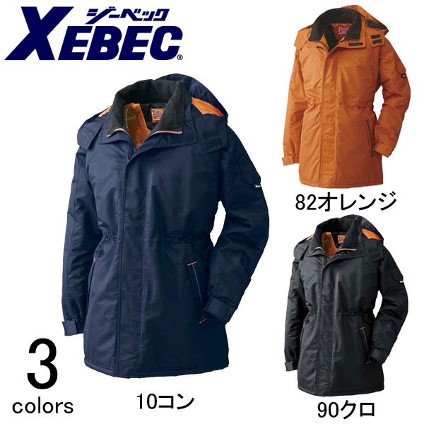 【楽天市場】【スーパーSALE】 作業服 作業着 ワークウェア 3L～4L XEBEC ジーベック 防寒作業服 コート591 刺繍 ネーム刺繍：お洒落な作業服ワークストリートG