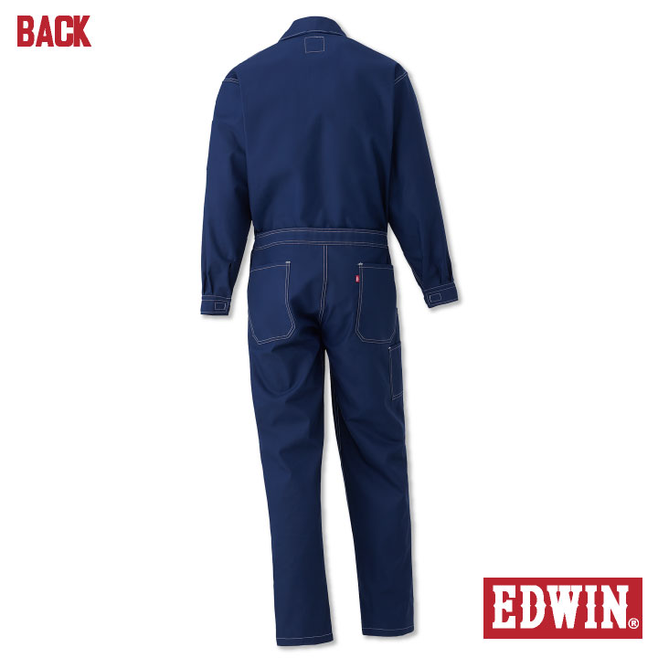 【楽天市場】長袖 つなぎ オールシーズン 多機能 金属ファスナー ユニフォーム 作業服 カジュアル おしゃれ edwin 年間 edwin-81016：空調服・つなぎ＆作業着のworkTK