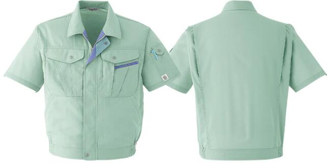 【楽天市場】Asahicho 旭蝶繊維 アサヒチョウ E056 半袖ブルゾンノーフォーク 作業服 作業着 仕事着 かっこいい ワークウェア 制服：ワークフィットR 楽天市場店