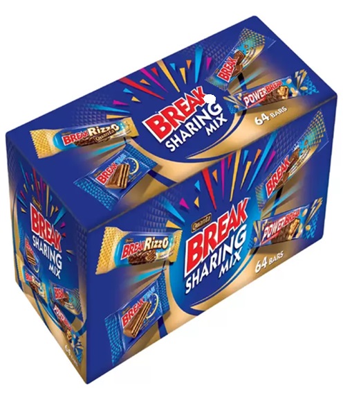 【楽天市場】【64個入】クゥアンタ ブレーク シェアリングミックス 952g ウエハース入りスナックチョコ Quanta Break ...
