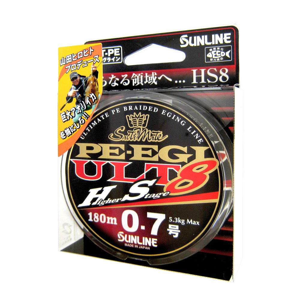 【楽天市場】サンライン(SUNLINE) PEライン ソルティメイト PEエギ ULT HS8 180m 0.7号 5.3kg 8本 ホワイト ...