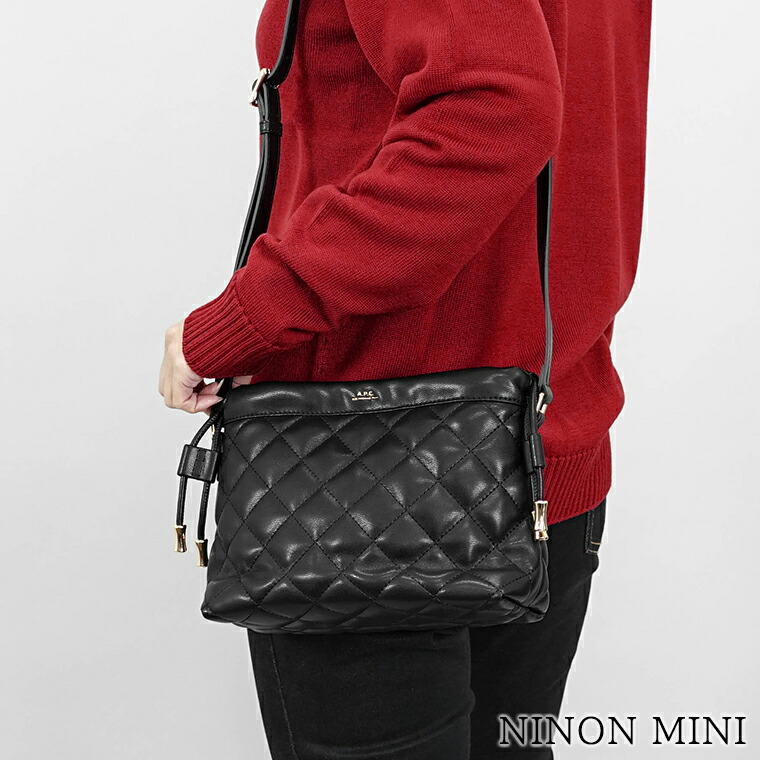 【楽天市場】アーペーセー A.P.C. レディース ショルダーバッグ SAC NINON MINI PUABS F61582 NOIR ブラック LZZ APC ニノン ミニ 小物 バッグ ...