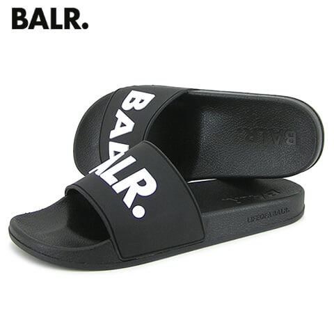 【楽天市場】ボーラー BALR. メンズ サンダル BALR.SLIDER B10247 ブラック ホワイト BLACK WHITE ボーラー ...