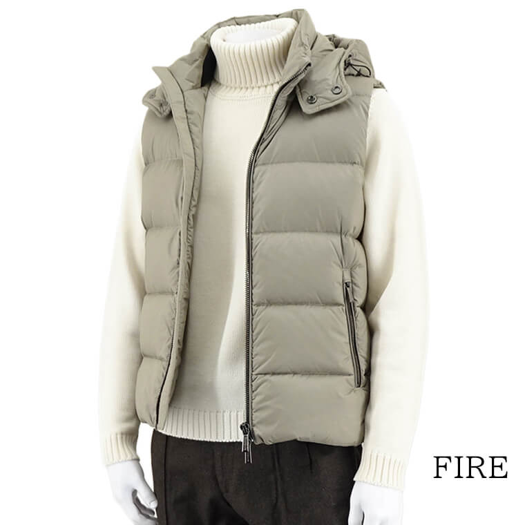 【楽天市場】ムーレー MooRER メンズ ダウンベスト FIRE SH グレージュ MARMO ファイヤー ACQUAシリーズ ダウン ...
