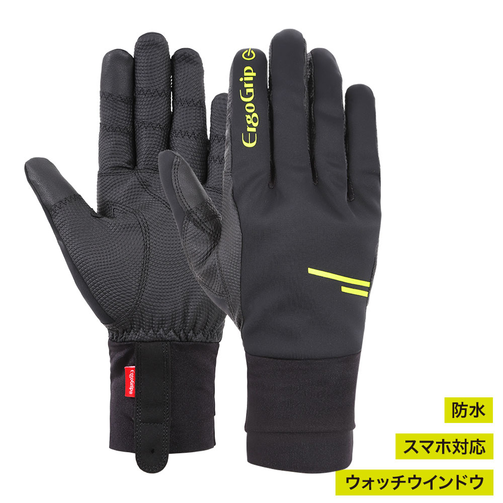 【楽天市場】エルゴグリップ ウォームウィンターグローブ ブラック/イエロー タッチパネル対応：ワールドサイクル
