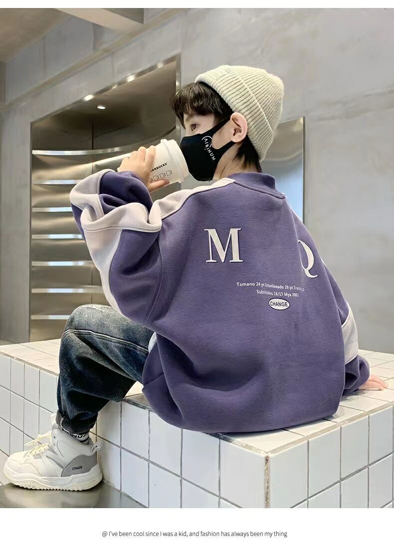 【楽天市場】キッズ 子供服 トレーナー トップス 男の子 春秋 ゆったり 可愛い ジュニア丸首 長袖 薄手 英文字 KUFB006 ...