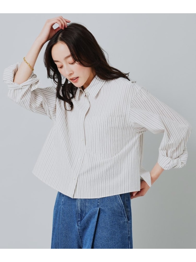 【楽天市場】【SALE／73%OFF】【羽織りにもオススメ/コットン】ストライプ クロップドシャツ UNTITLED アンタイトル トップス ...