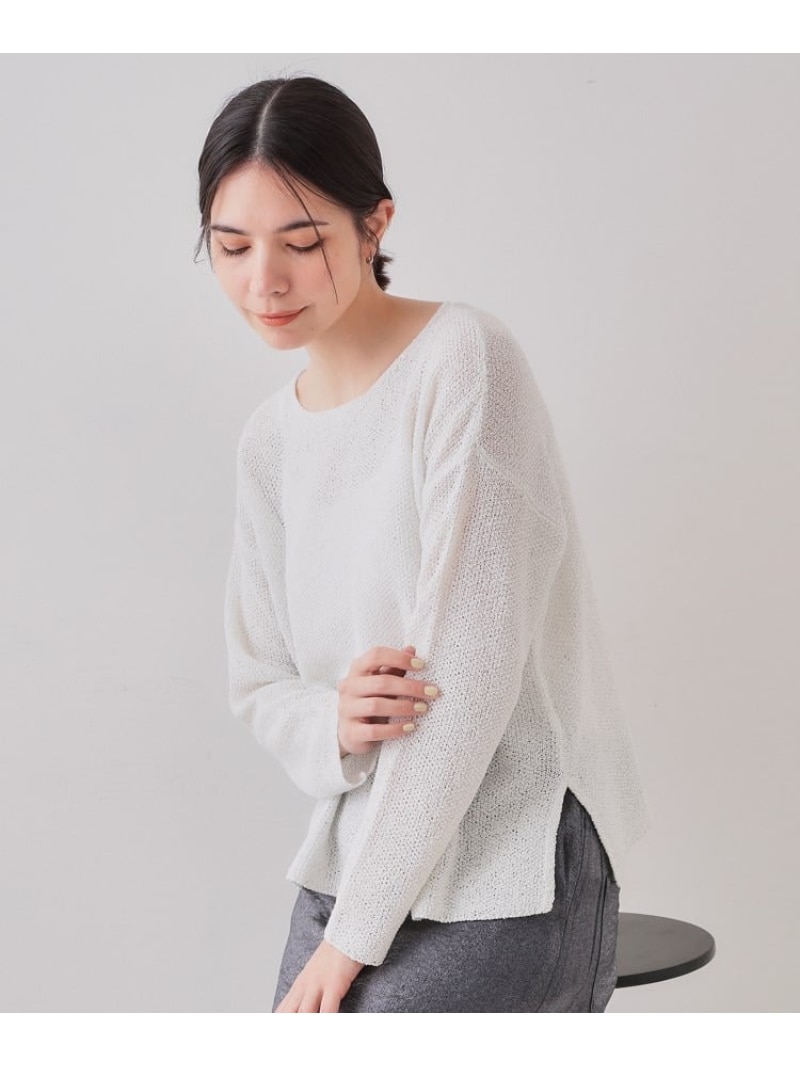 【楽天市場】【SALE／20%OFF】スパンコールボートネックニット【洗濯機洗い可】 OPAQUE.CLIP オペークドットクリップ トップス ...