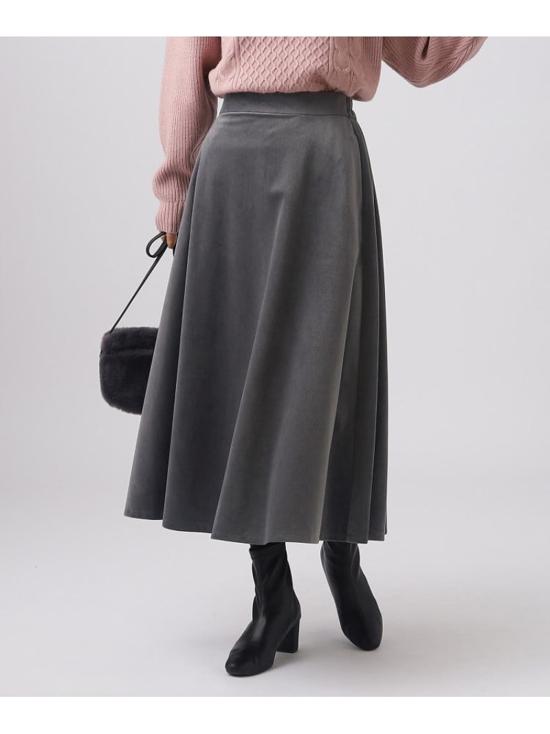 【楽天市場】【SALE／10%OFF】【上品な光沢】ベロアツイル ミディ丈 フレアスカート SHOO・LA・RUE シューラルー スカート ...