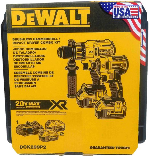 【楽天市場】Dewalt デウォルト DCK299P2 5.0Ah 20V Cordless Brushless Drill 2-Tool ...