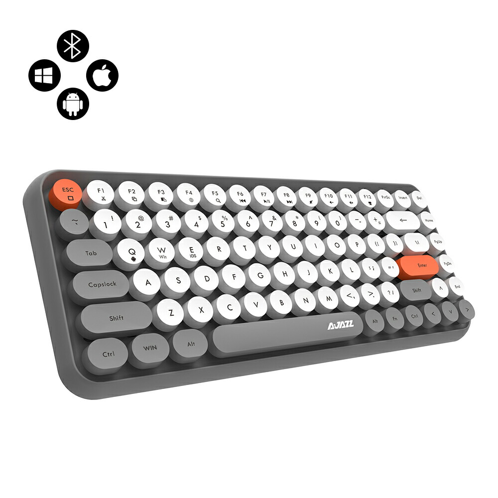 【楽天市場】FELiCON Bluetooth ブルートゥースワイヤレス キーボード 丸形キーキャップ 無線 小型 人間工学 手首疲労軽減 ...