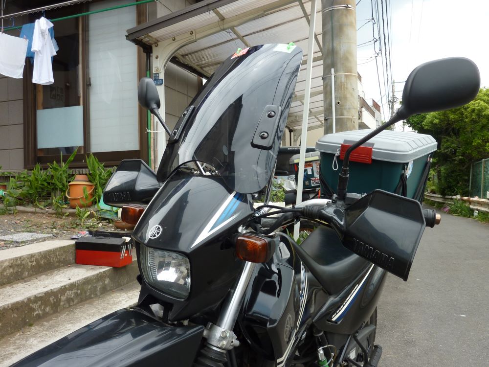 【楽天市場】1年保証付 メンテナンスクロス付！ヤマハ XT250 XTZ 汎用ウインドスクリーン ws-02クリア スモーク ウインドシールド ...