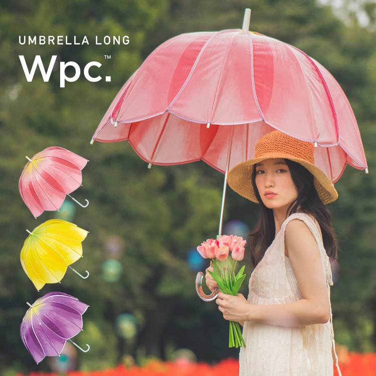 【楽天市場】【スーパーセール限定★5％オフクーポン】【Wpc.公式】[ビニール傘]チューリップアンブレラ【長雨傘 長傘 レディース 女性 61cm 花 かわいい 可愛い ブランド おしゃれ ...