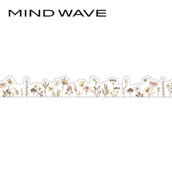 【楽天市場】マスキングテープ マインドウェイブ MIND WAVE ダイカットパレットシリーズ 花 ブラウン 95206 18mm×5m：シモジマラッピング倶楽部