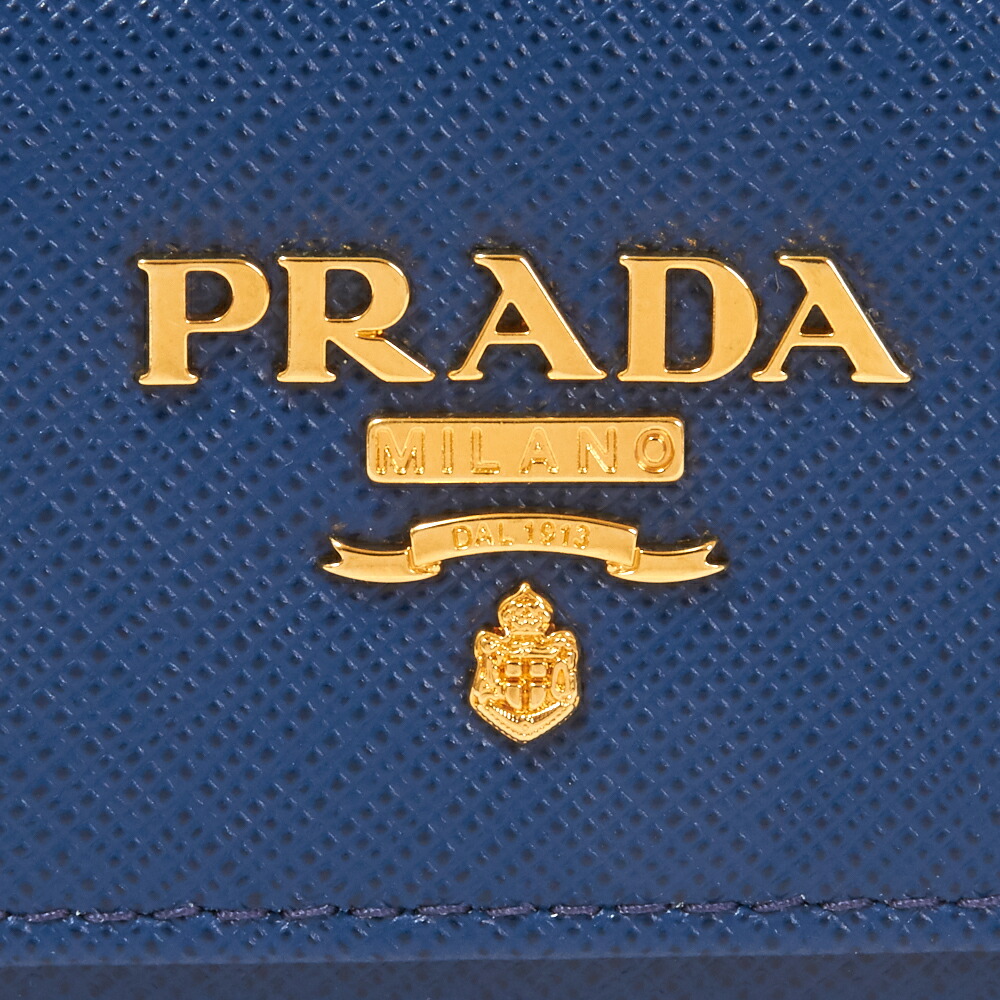 【楽天市場】プラダ PRADA キーケース 【SAFFIANO METAL】 1PG004 QWA ブルー系(F0016/BLUETTE ...